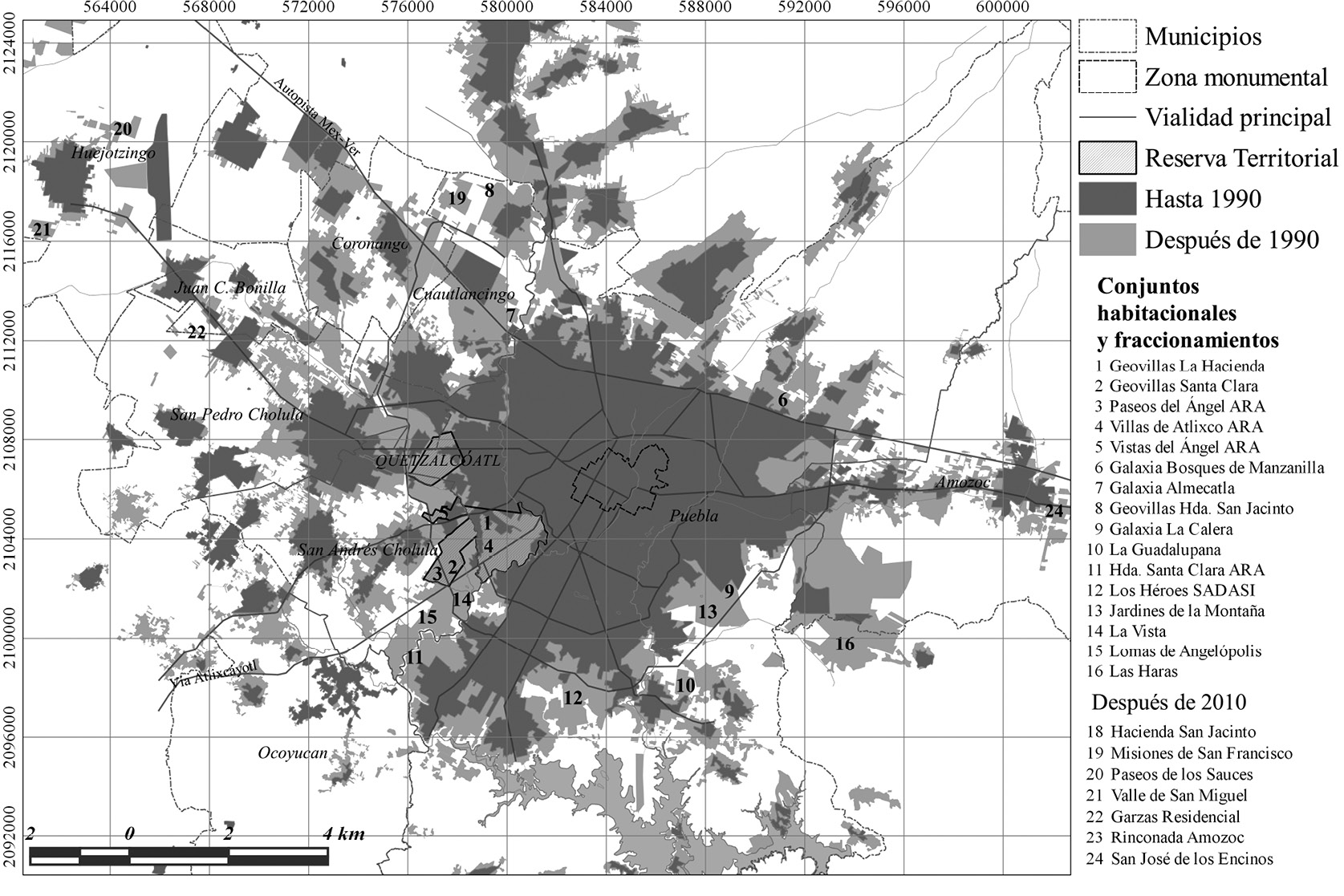 Sector inmobiliario y estructura urbana en la ciudad de Puebla, 1900-2010